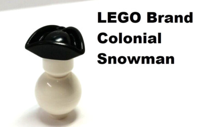 LEGO Minifigure Colonial Snowman Black Tricorne Hat White Body Disney ...