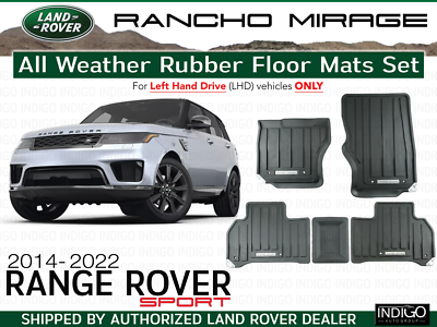 2014-2022 Range Rover Sport L494 LHD All Weather Rubber Floor Mats Set ...