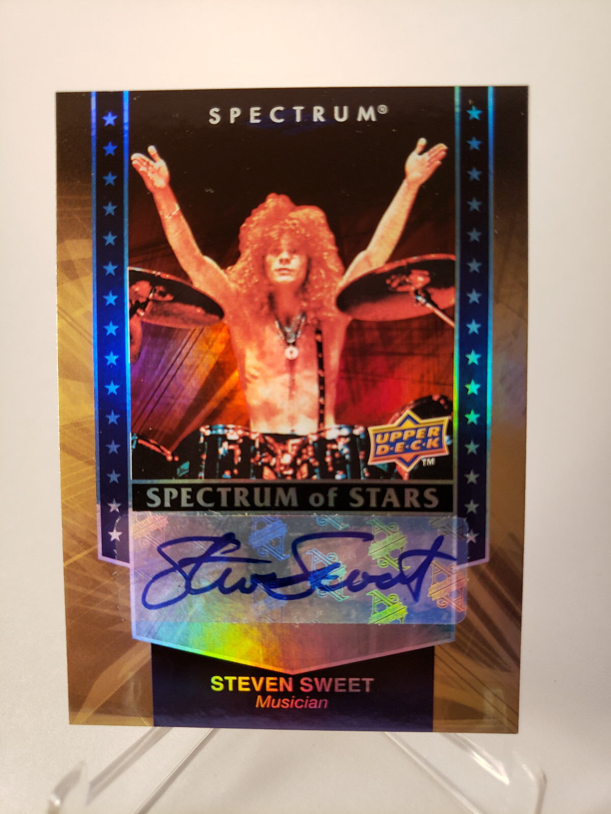 Upper Deck 2008 Steven Sweet Spectrum Of Stars Warrant Drummer Auto ...