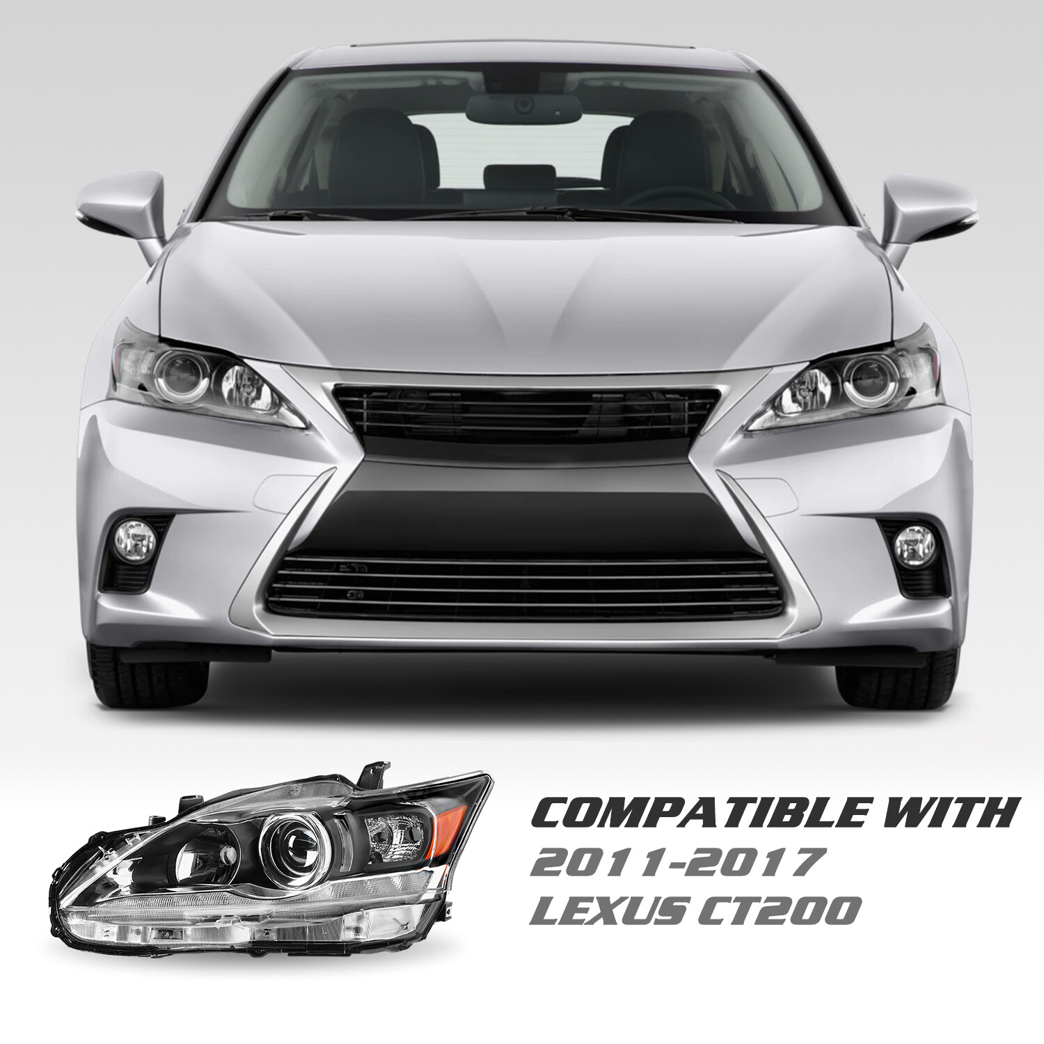 Halogen Headlight Assembly for 2011-2017 Lexus CT200h Left Driver Side ...