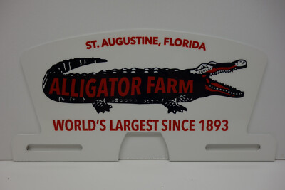 St. Augustine ALLIGATOR FARM DIE CUT License Plate Topper 4 5/8" H X 9 ...