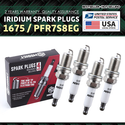 REAL PREMIUM NEW Modigt 1675 Laser Platinum Spark Plugs, PFR7S8EG 4 ...