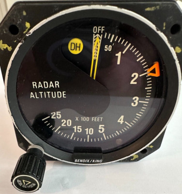 BENDIX KING RADAR ALTITUDE INDICATOR KI 250 WORKING WHEN REMOVED | eBay