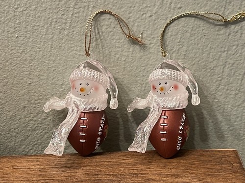 2 - 3” Ohio State OSU NCAA Licensed Football Christmas Ornament Acrylic ...