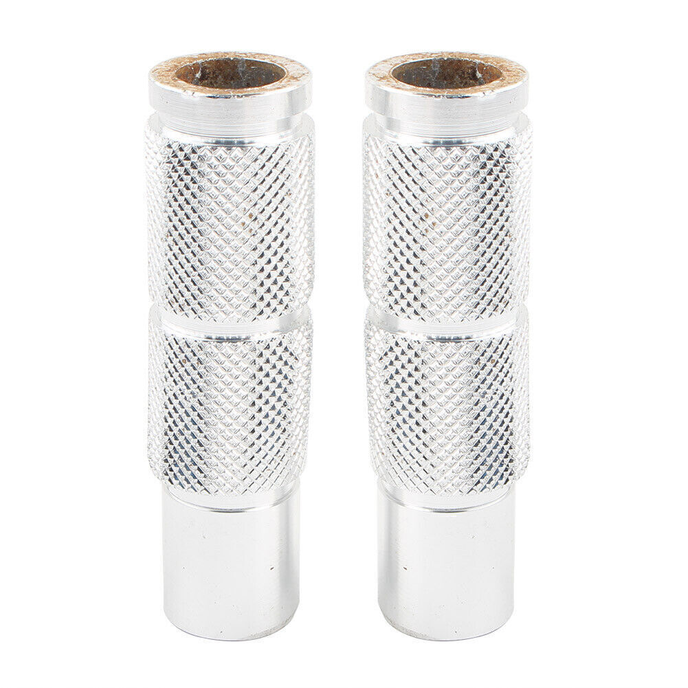 Silver CNC Universal Motorcycle Bike Foot Pegs Footpegs Rear Set Pedals ...