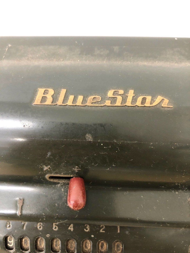 Blue star Hand Mechanical Calculator Antique Hand-Cranked Mechanical ...