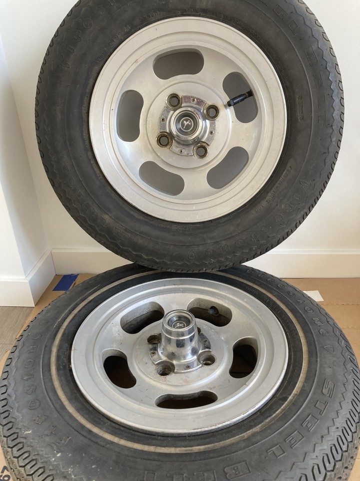 Pair Of ‘76 Pinto Aluminum Slot Wheels,OEM Ford; Fits Mustang II ...