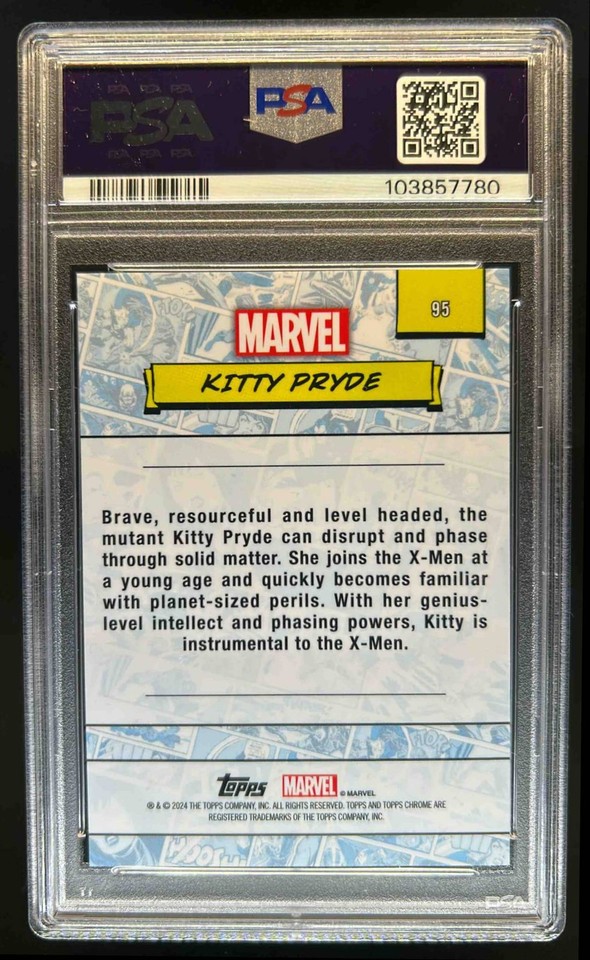 2024 Topps Chrome Marvel Sapphire Kitty Pryde Green Refractor #88/99 ...