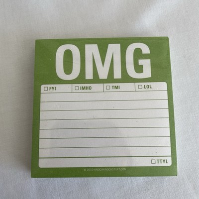 OMG Knock Knock Sticky Notes Original Stocking Stuffer Notepad Funny ...