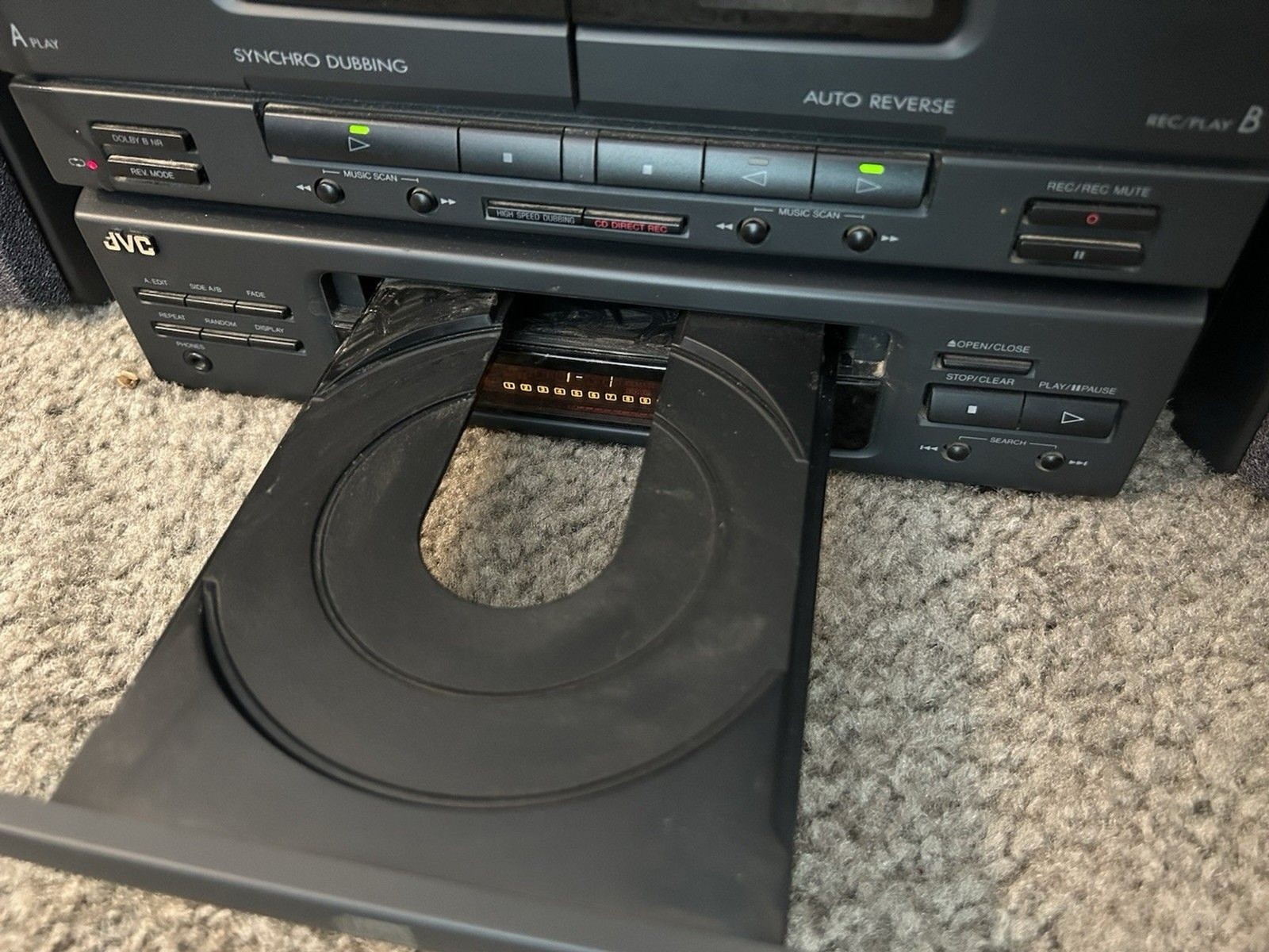 JVC CA-MX30BK Compact Audio Component System CD/Tuner/Dual Cassette ...
