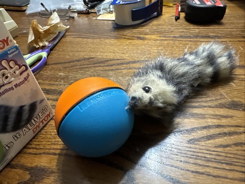 Best Cat Toys Interactive Teaser Chase Moving Weasel Roll Ball Battery ...