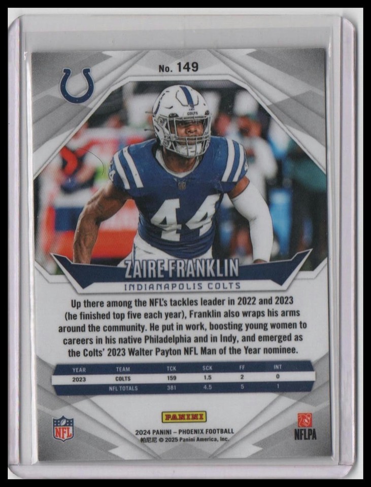 2024 Panini Phoenix #149 Zaire Franklin | eBay