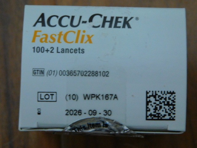Accu-Chek FastClix Diabetes Testing Lancets - 100+2 Lancets New/Sealed ...
