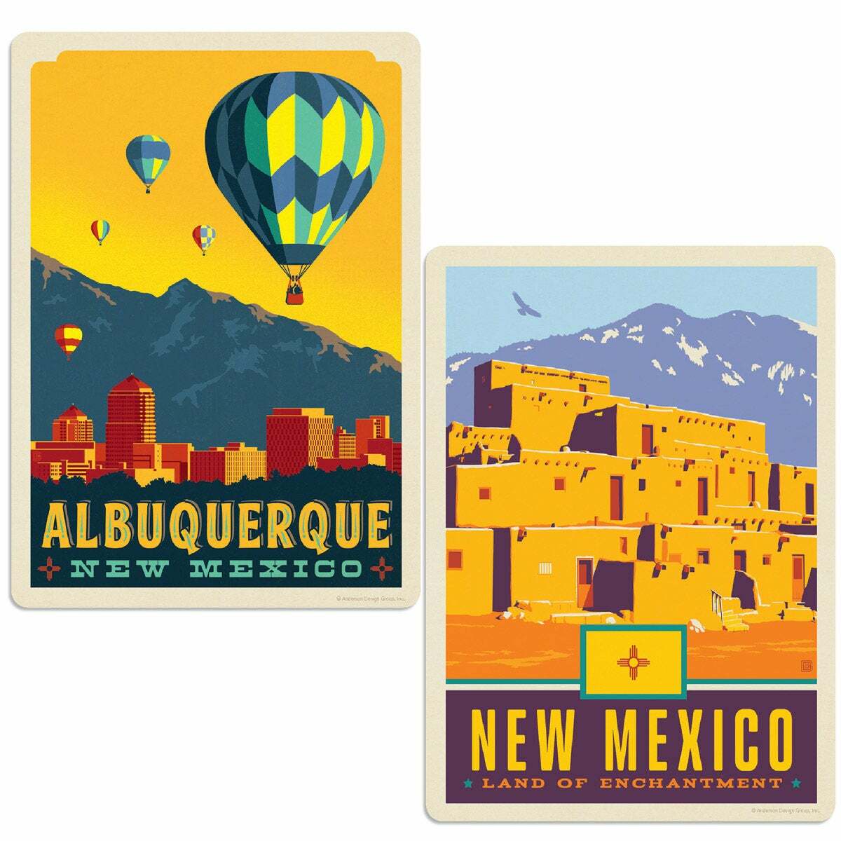 Albuquerque New Mexico Hot Air Balloons Sticker Set of 2 Decals | eBay