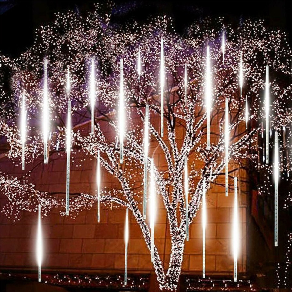 288 LED Solar Lights Meteor Shower Rain Tree String Light Garden Party ...