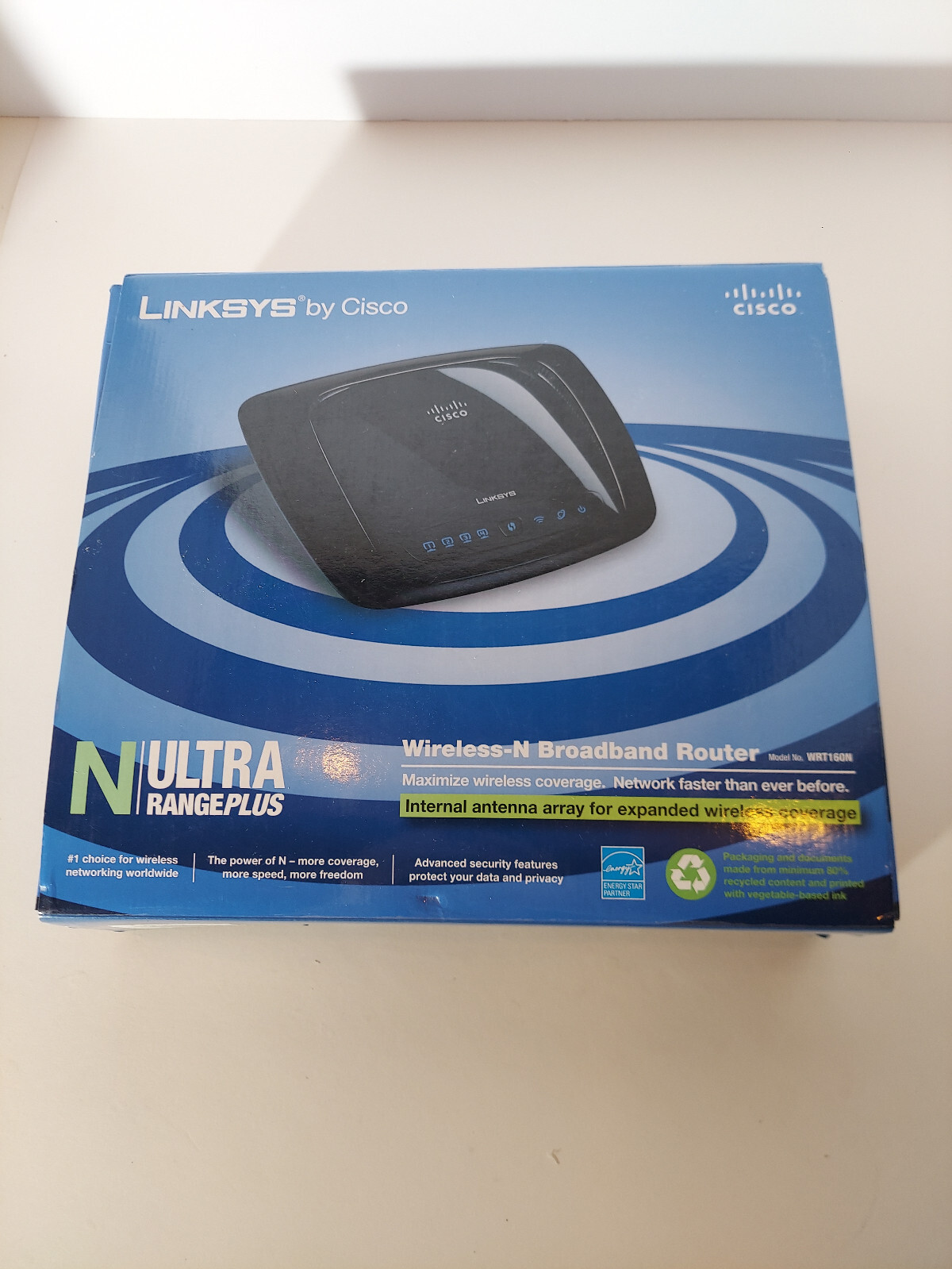 Linksys Ultra Range Plus Wireless -N Broadband Router WRT160N V2 Cisco ...