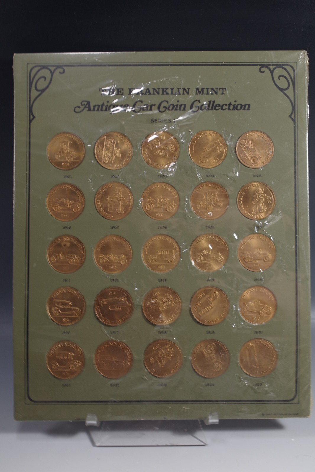 FRANKLIN MINT 25 PIECES ANTIQUE CAR COIN COLLECTION SERIES 1 BRONZE | eBay