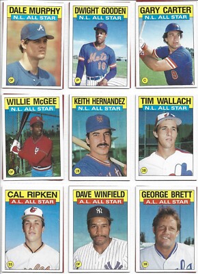 1986 TOPPS , AMERICAN & NATIONAL LEAGUE ALL-STARS | eBay