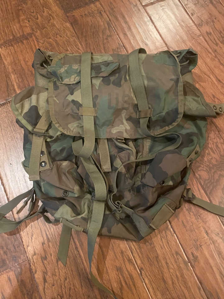 Vintage US Army BDU Camo ALICE Pack Rucksack Sz. Medium - Military ...