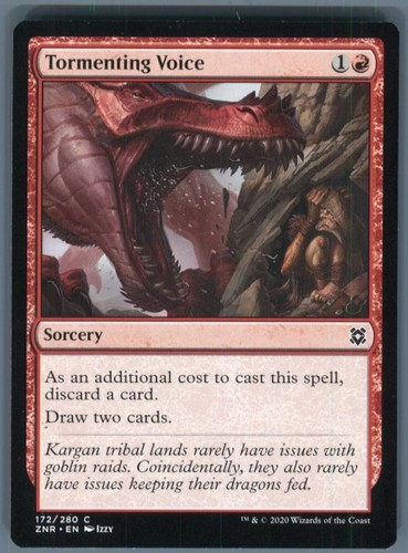 Magic the Gathering MTG Zendikar Rising Tormenting Voice #172 | eBay