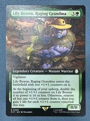 Lily Bowen, Raging Grandma (Extended Art) Fallout MTG PIP | eBay UK