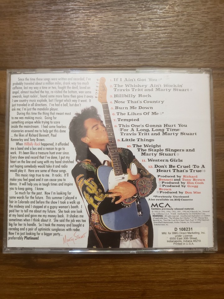 The Marty Party Hit Pack by Marty Stuart (CD, Mar-1995, MCA) 8811120429 ...