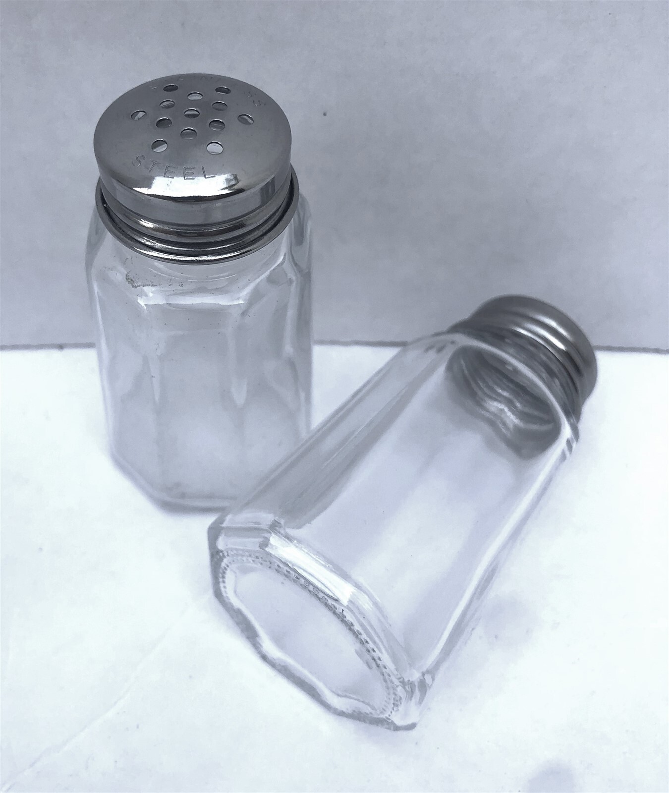 Vtg Retro NIP Gemco Salt & Pepper Shakers (2 Sets) Clear Glass ...