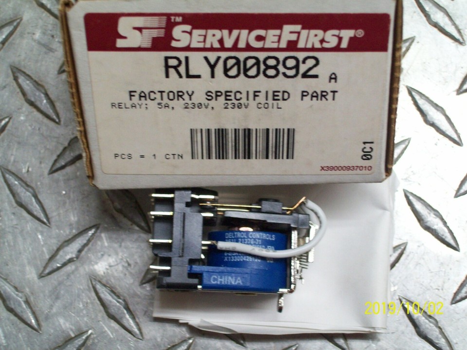 NEW SERVICE FIRST / DELTROL RLY00892 RELAY 230V COIL | eBay