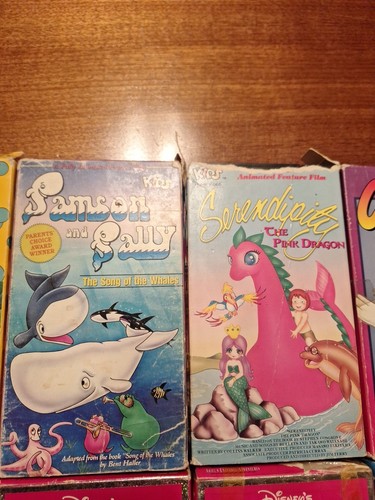10 VHS VNTG Kids Bundle Disney Barney Just For Kids Toddler Mermaid ...