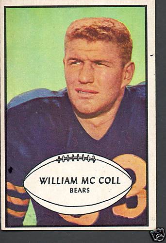 1953 Bowman Football Card #12 Bill McColl-Chicago Bears Ex Mint Card | eBay
