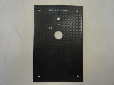 BAYLINER 64318-04 WINDLASS BLANK POWER SWITCH PANEL 4 1/2" X 7" MARINE ...