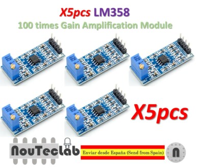 5pcs LM358 100 Times Gain Amplification Module Operational Amplifier ...
