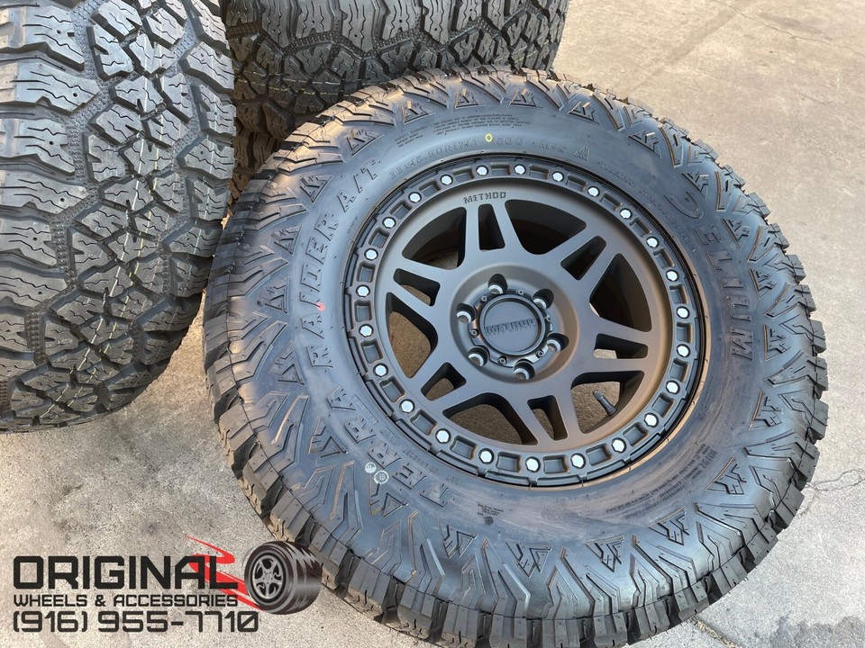 37" Method MR312 Wheels Tires 5x127 Rims Jeep Wrangler Gladiator 5x5 JK ...