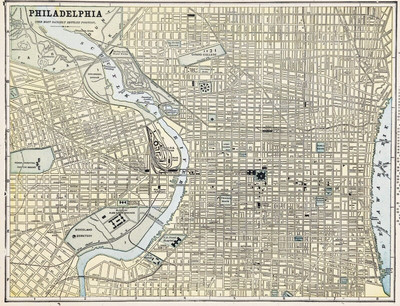 United States (Pre-1900) - Philadelphia Map