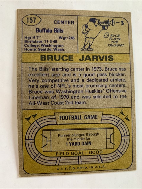 1974 Topps - #157 Bruce Jarvis (RC) for sale online | eBay