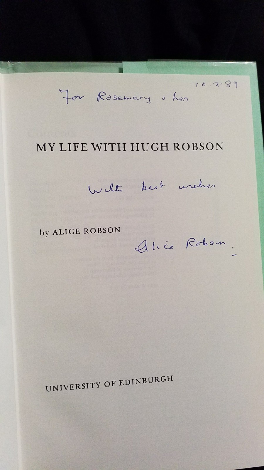 My Life with Hugh Robson by Alice Robson Signed Memoir Adelaide ...