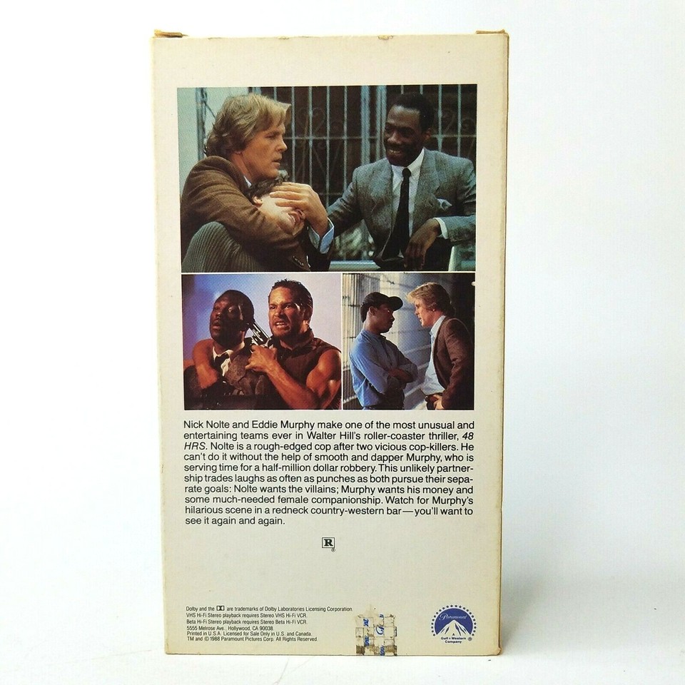 48 Hours (VHS, 1988) Nick Nolte, Eddie Murphy, Annette O'Toole ...
