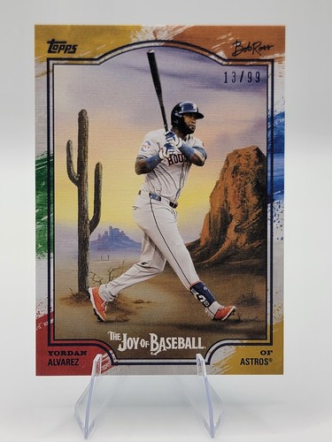 2025 Topps X Bob Ross Joy of Baseball Yordan Alvarez Paint Splatter /99 ...