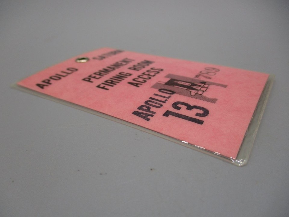 Original 1970 NASA Apollo 13 Permanent Firing Room Access Employee ...
