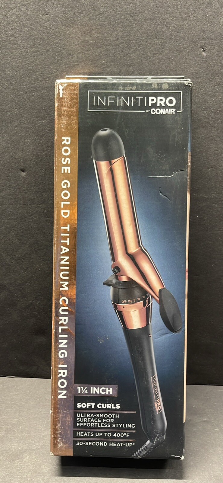 Infiniti Pro By Conair Rose Gold Titanium Curling Iron 1-1/4” Soft ...