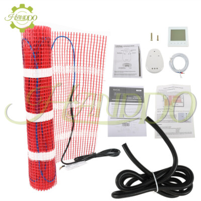 US 10-100sqft Electric Floor Heat Mat Kit,120V Underfloor Radiant ...