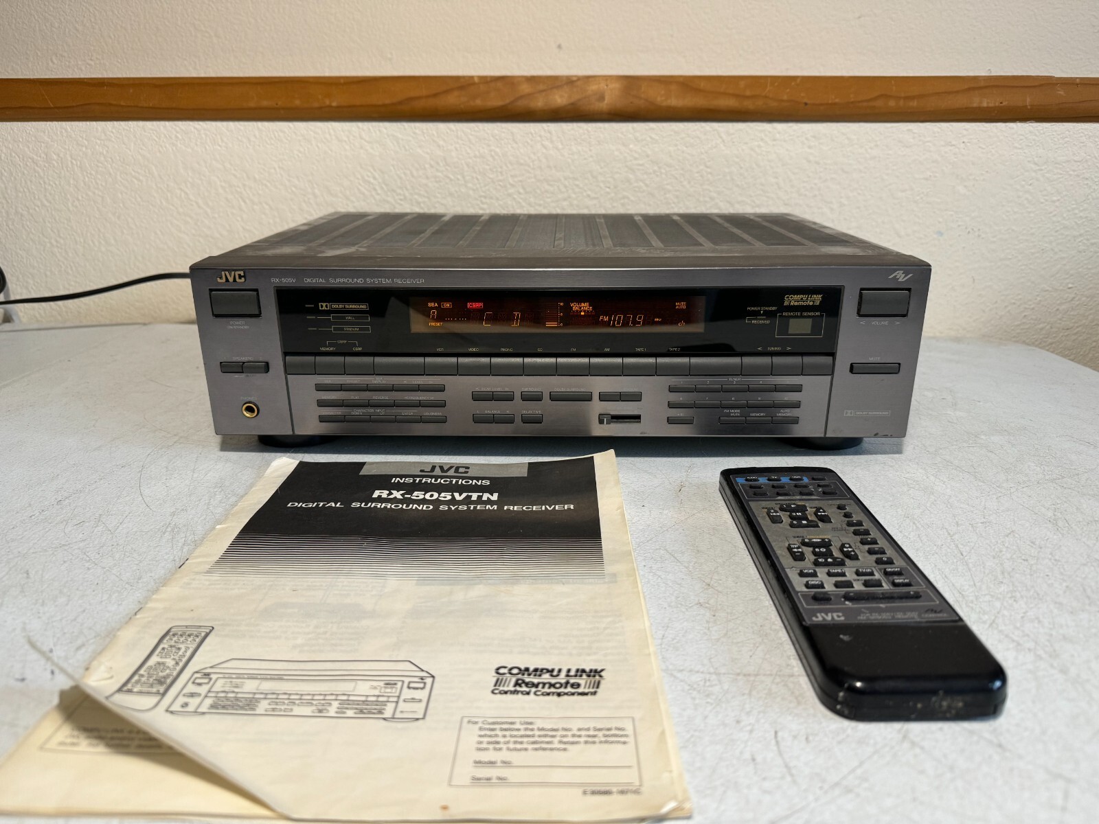 JVC RX-505VTN Receiver HiFi Stereo 4 Channel Phono Audiophile Vintage ...