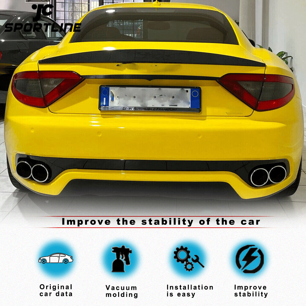 Carbon Fiber Rear Trunk Boot Spoiler Wing For Maserati Gran Turismo ...
