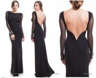 STUNNING DEEP V BACKLESS ULTRA LOW BACK LONG DRESS GOWN WEDDING FORMAL ...