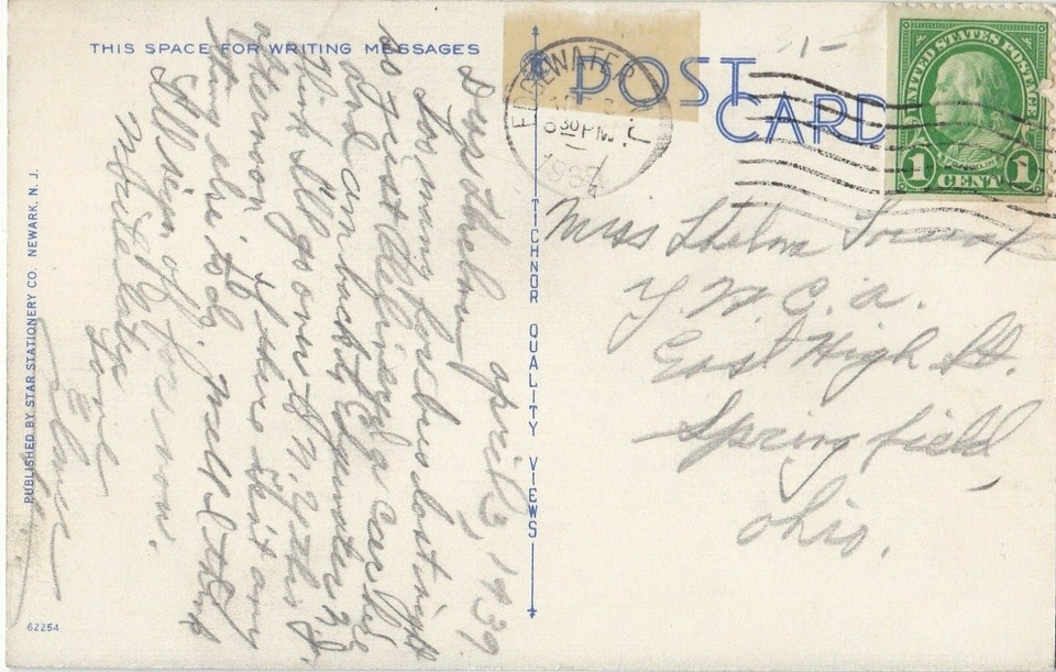 Postcard United States Post Office Paterson NJ Linen Posted Edgewater ...