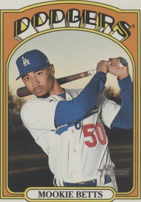 2021 Topps Heritage - SP Missing Stars Variation Mookie Betts #167 for ...