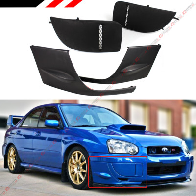 FOR 2004-2005 SUBARU IMPREZA WRX STI GD FRONT BUMPER SIDE LIP + FOG ...