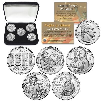 2024 American Women Quarters 5-Coin Full Genuine U.S. Set with BOX (D ...