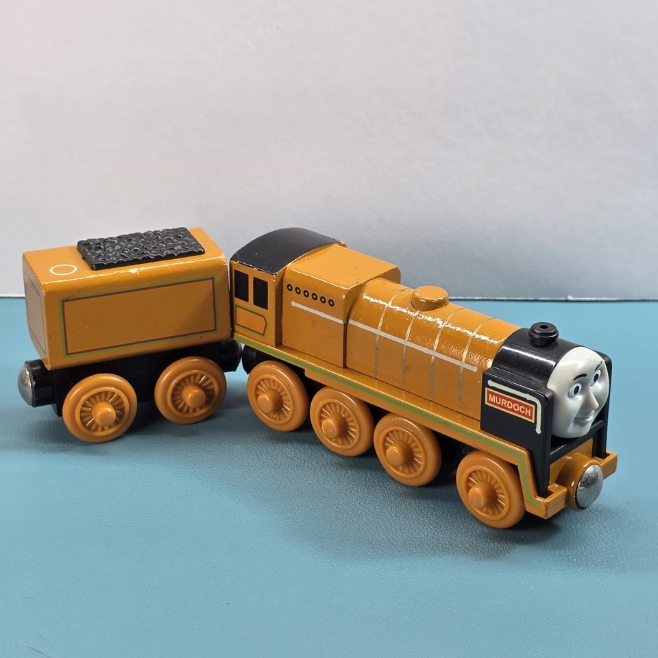 Thomas & Friends Wooden Railway Murdoch Engine And Tender Toy Train EUC ...