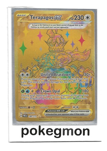 P Scarlet & Violet Prismatic Evolutions Terapagos EX 180/131 Hyper ...